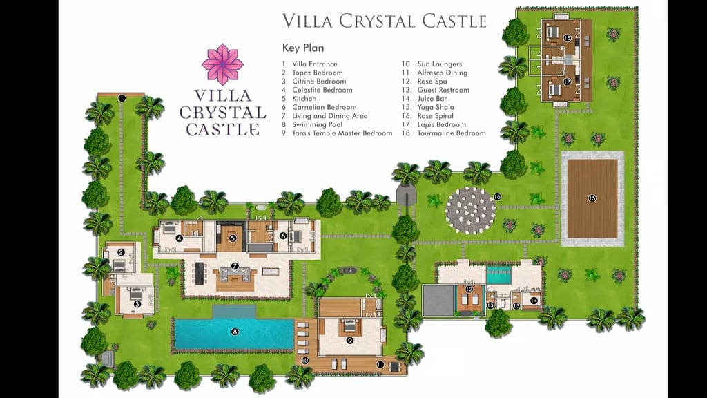 Villa Crystal Castle in Ubud, Bali (7 bedrooms) - Best Price & Reviews!